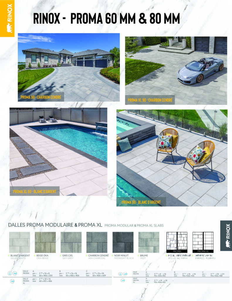 Catalogue - Pro Pavé - Installation et pose de pavé uni à Laval & Rive-Nord